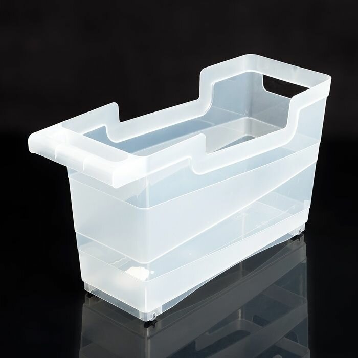 Контейнер для хранения Idiland хозяйственный, с ручкой на колесиках, 12,5 л, 45х16х25,5 см (4427889)