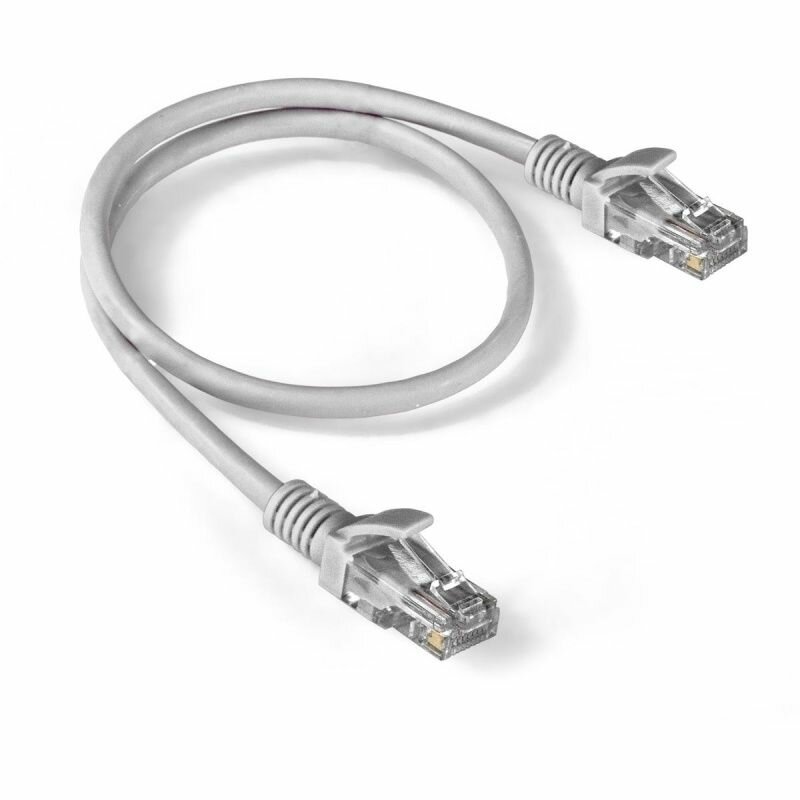 Патч-корд ExeGate Категория 5e, 0,5 м, серый (EX286379RUS)