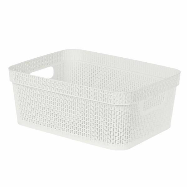 Корзина для хранения Пластик Репаблик "Keeplex", Ajur, с ручками, 11 л, 36,5х27х14,1 см, цвет Белое облако