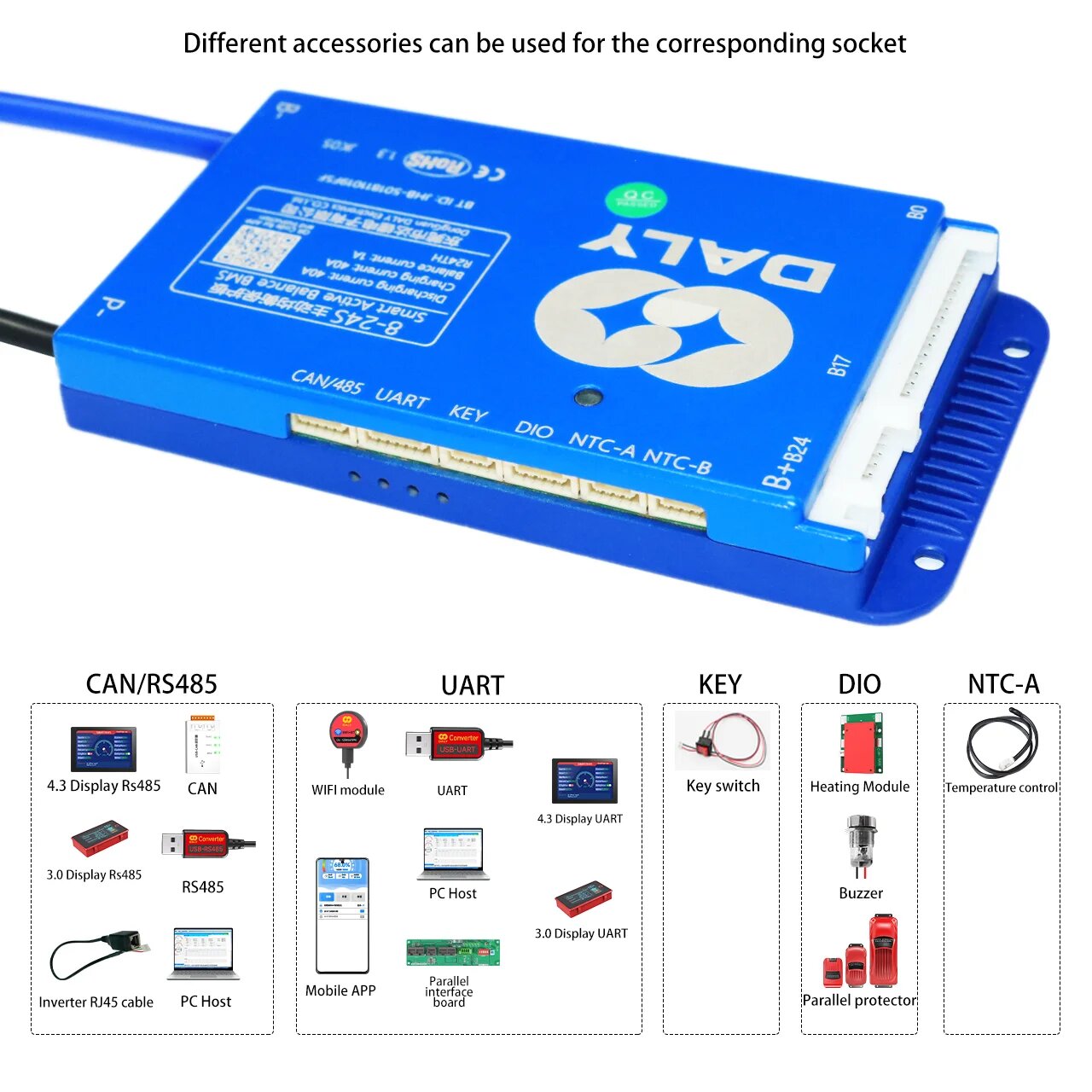 DALY BMS 4S-8S 40A Bluetooth 3.0LCD — фото 1