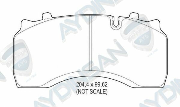 Колодки тормозные дисковые 205x100x30; Wabco PAN 19-2 RVI Midlum/DAF LF55.