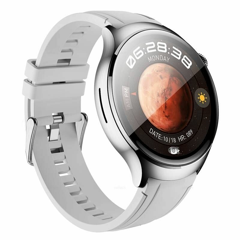 Умные Smart часы / фитнес браслет BOROFONE BD7, поддержка звонков, мультиспортивный режим, silver.