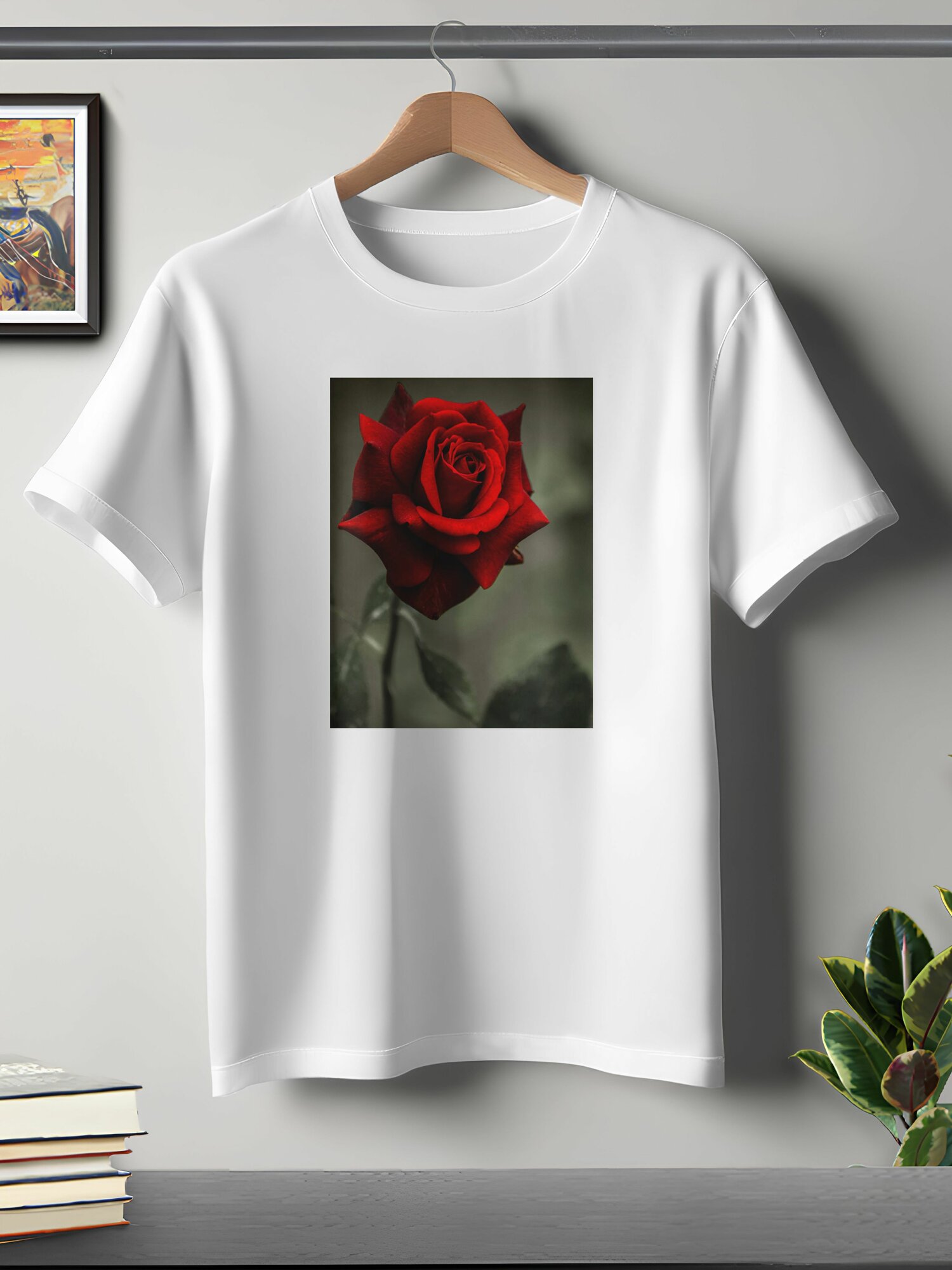 Футболка ONEQ унисекс 42-44 (XS) размер с принтом День Святого Валентина, белая