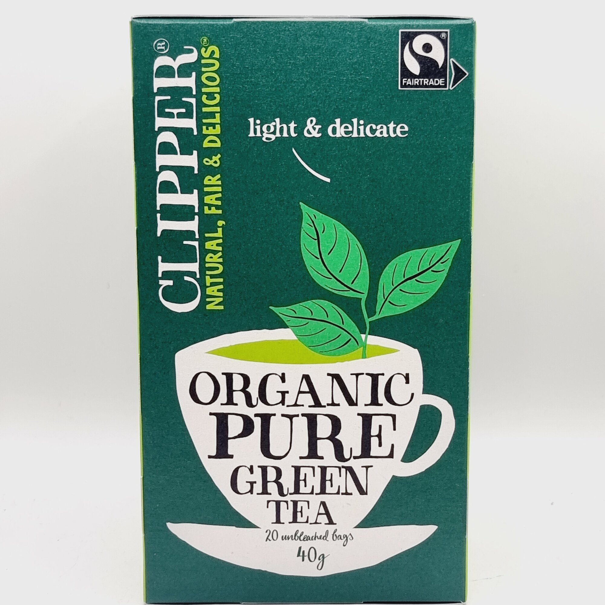 Зеленый чай Clipper Pure Green Tea 20 пакетиков 40 г (из Финляндии)