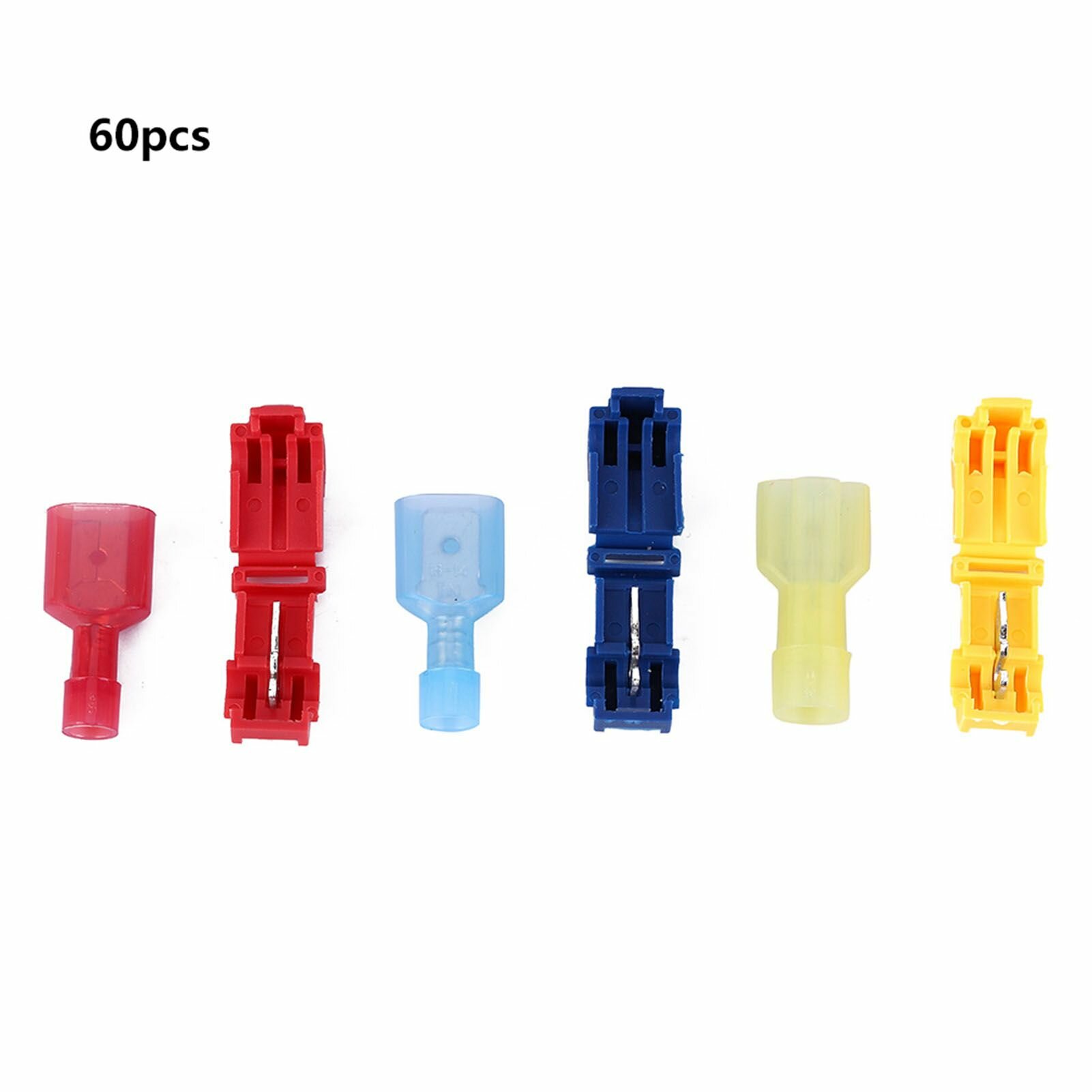 60 шт. Т-образные разъемы, быстроразъемные, изолированные