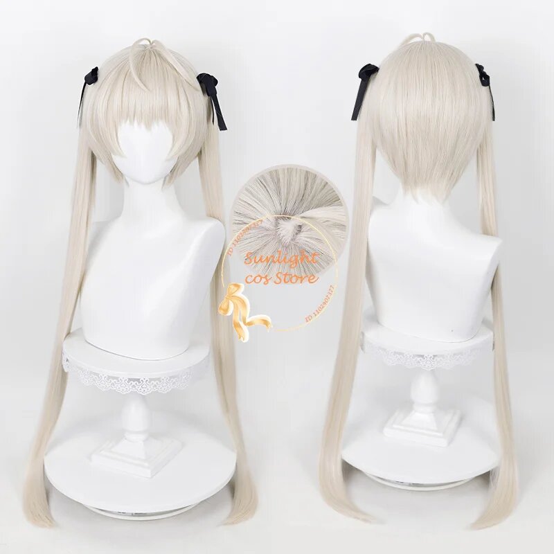 Косплей парик Kasugano Sora Kasugano Haruka светлый серый золотой Белый, Kasugano Sora A