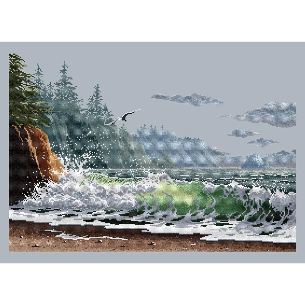 Набор для вышивания крестом "Залив Гумбольдта" эксклюзив Murano 32 ct цв.594