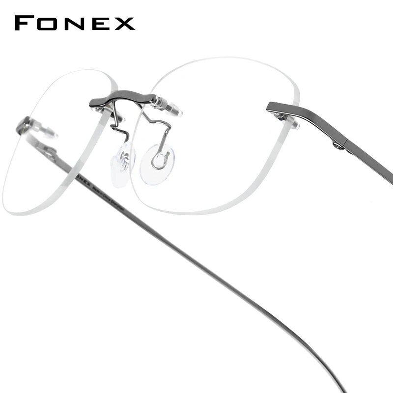 FONEX безрамочные очки 8107 серый