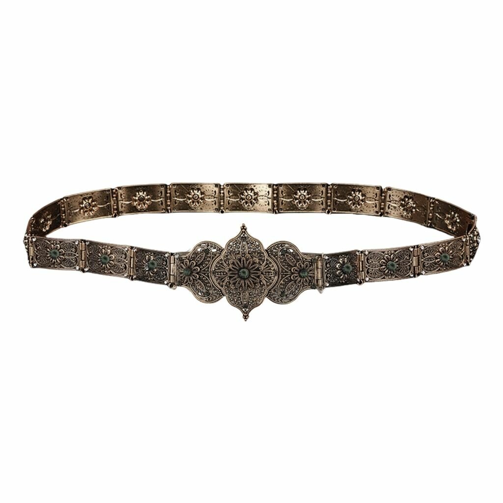 (1 штука) Кавказский пояс с драгоценными камнями в стиле Ретро-Глубокая древность kc