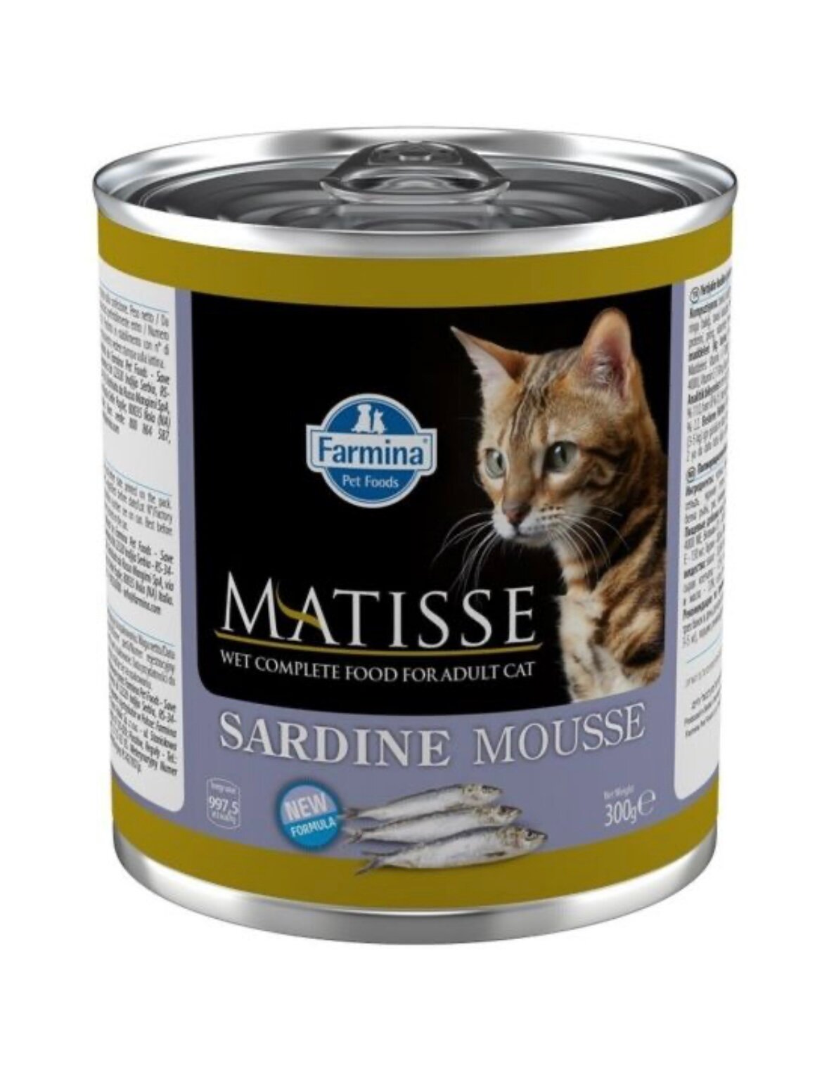 Консервы Farmina Matisse Mousse Sardine, мусс с сардинами для взрослых кошек, 300г (6шт)