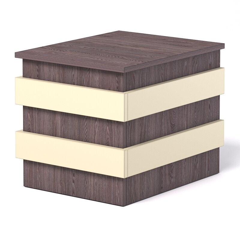 Тумба №1Б для витрин "сладость" шириной 400мм, Ясень Анкор и Крем Вайс U31105-U2236