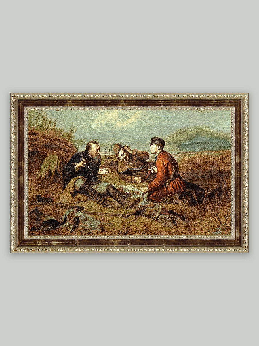 Картина из гобелена Декарт панно гобеленовое в раме на стену тканый гобелен