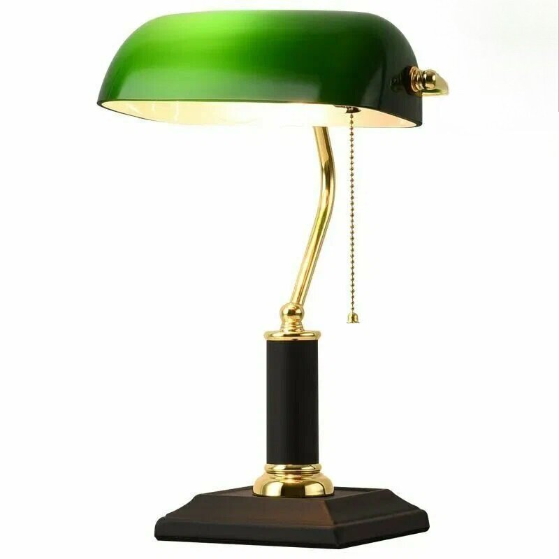 Настольная лампа "Ретро банкира", E27, светодиодные лампы, теплый белый свет, 22х39 см