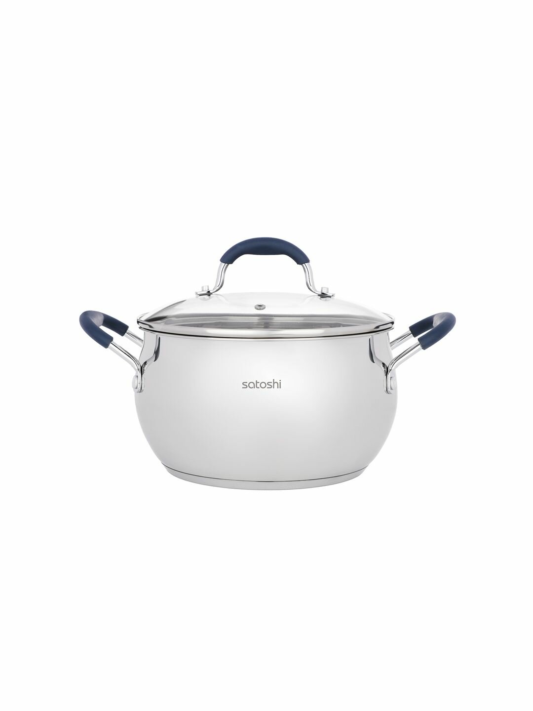 Кастрюля 22х12,5см. 5,1 л. со стекл. кр, индукция SATOSHI Альба