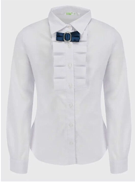 Школьная блуза с брошью