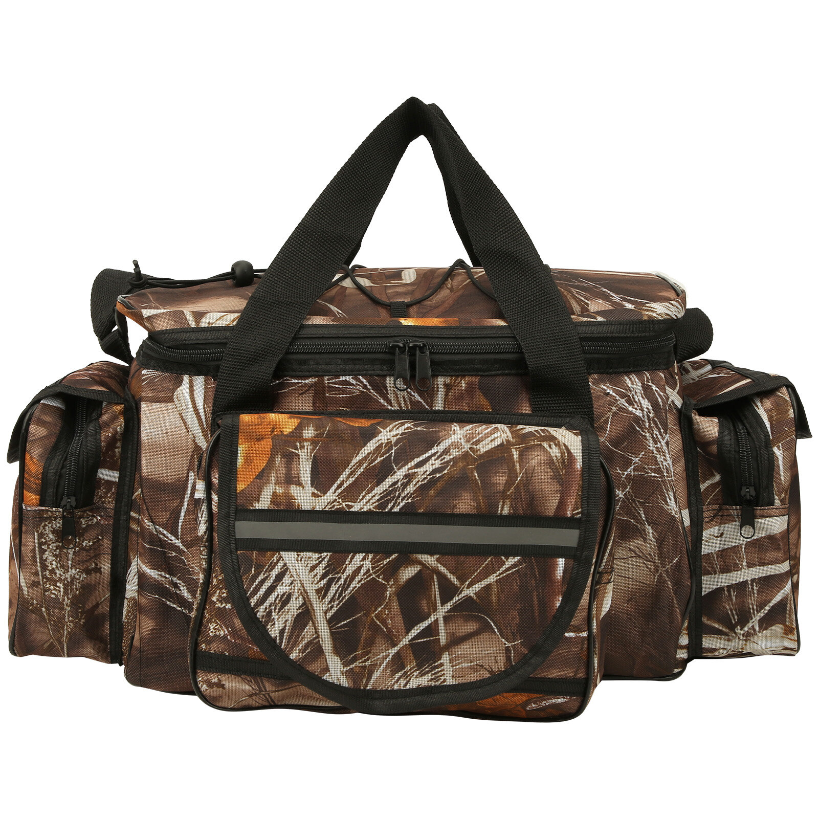 Оксфордская тканевая сумка с большим объемом многофункциональных карманов для хранения на плечах для рыболовных приманков