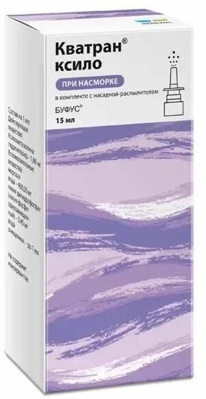 Кватран ксило, капли 0.1%, 15 мл