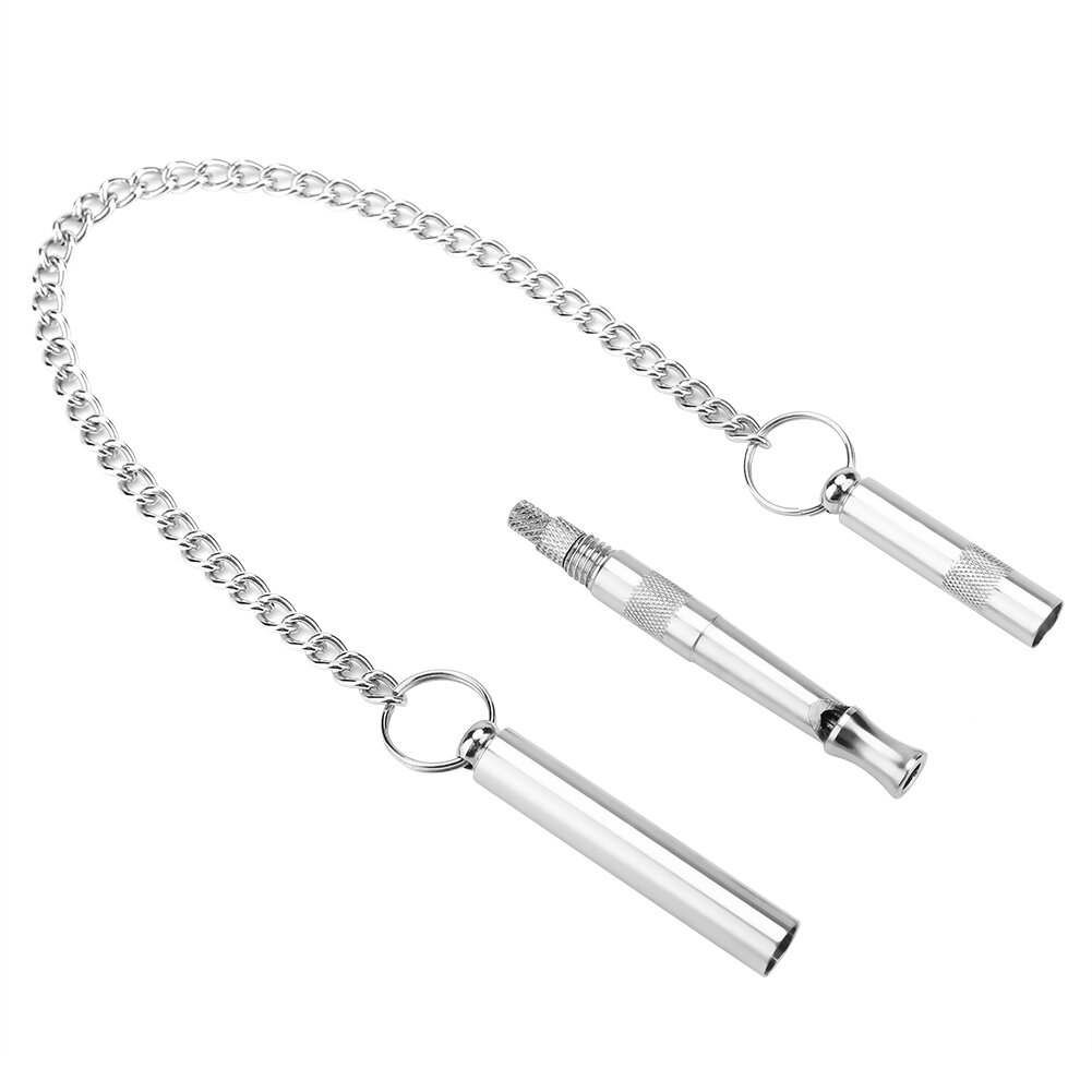 Портативный медный ультразвуковой свисток для дрессировки собак с подвесной цепочкой.