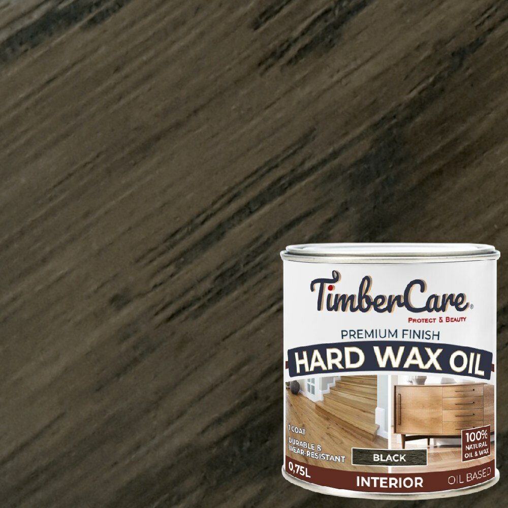 Масло защитное TimberCare Hard Wax Color Oil с твердым воском 350064 Черный 0,75л