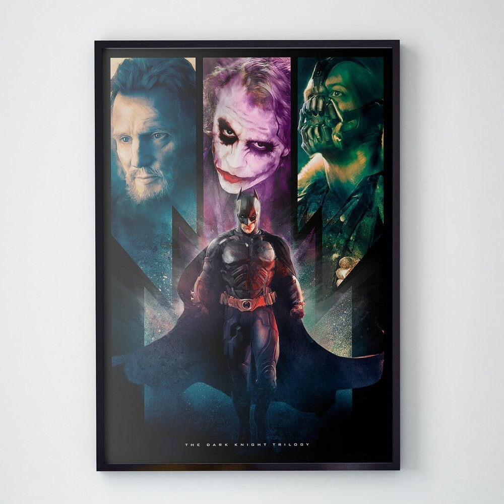 Плакат, постер Бэтмен, Batman на бумаге, размер 21х30см