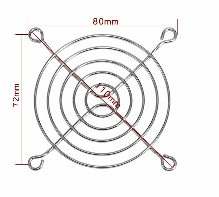 Решетчатая защита для вентилятора 80x80 мм решетка