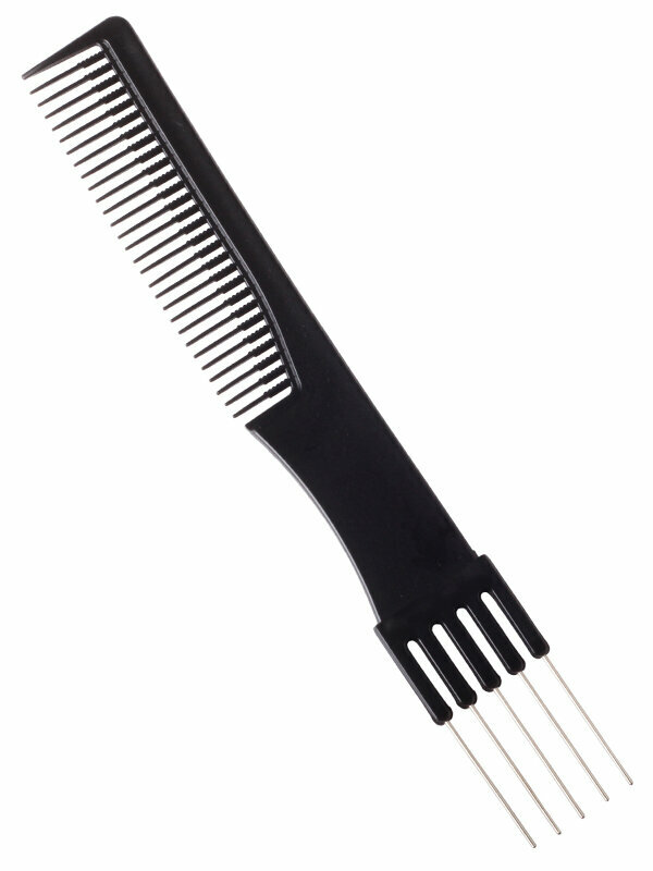 Расческа Tinho Plastic "Вилка", скелетная, металлические зубцы, для начеса