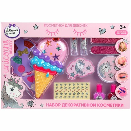 Набор косметики для девочек Милая Леди ZY1449835-UNI-ML-DM тени для век, помада, лак для ногтей