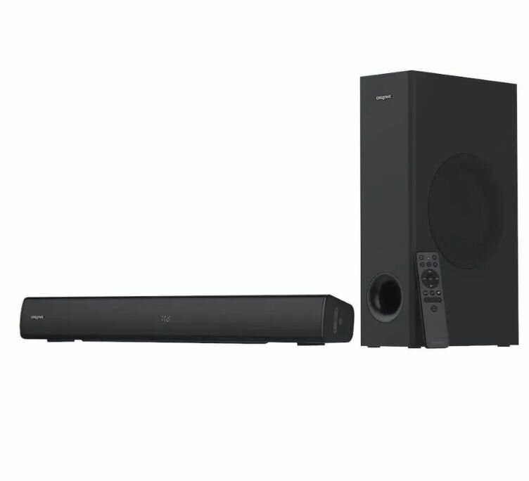 Колонки 2.1 Creative Stage V2 (51MF8375AA001) черный - 80 Вт, пульт ДУ, питание - сеть 220 В