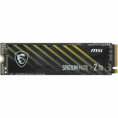 2000 ГБ SSD M.2 накопитель MSI SPATIUM M470 (S78-440Q090-P83) - PCI-E 4.0 x4, чтение - 5000 Мбайт/сек, запись - 4400 Мбайт/сек, 3D NAND, 3 бит TLC, NVM Express