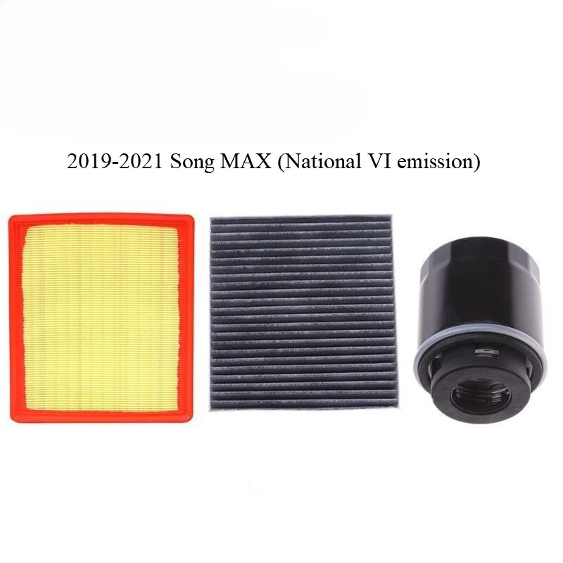 3 шт. набор фильтров для BYD Song MAX, чистый бензиновый автомобиль, 1,5 т, кабина двигателя, запасные части для воздушного масляного фильтра переменного тока, 2019-2021 VI