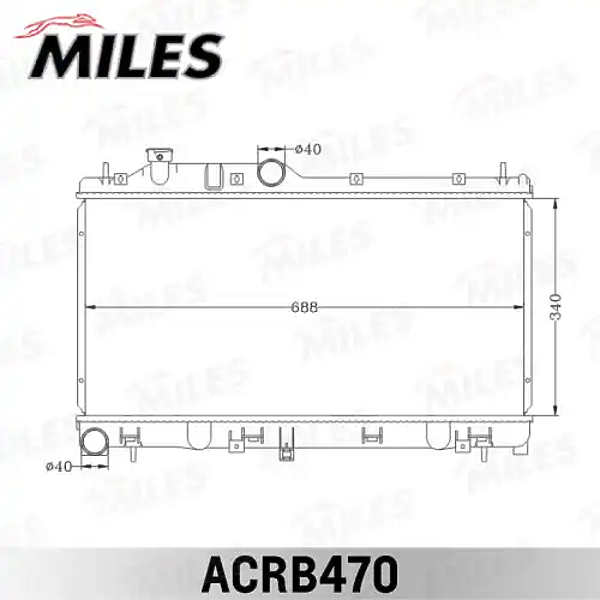 MILES acrb470 радиатор Subaru (Субару) impreza(08-16) / Forester (Форестер) (08-13) / Legacy (Легаси) / obk(03-09) / xv(12-