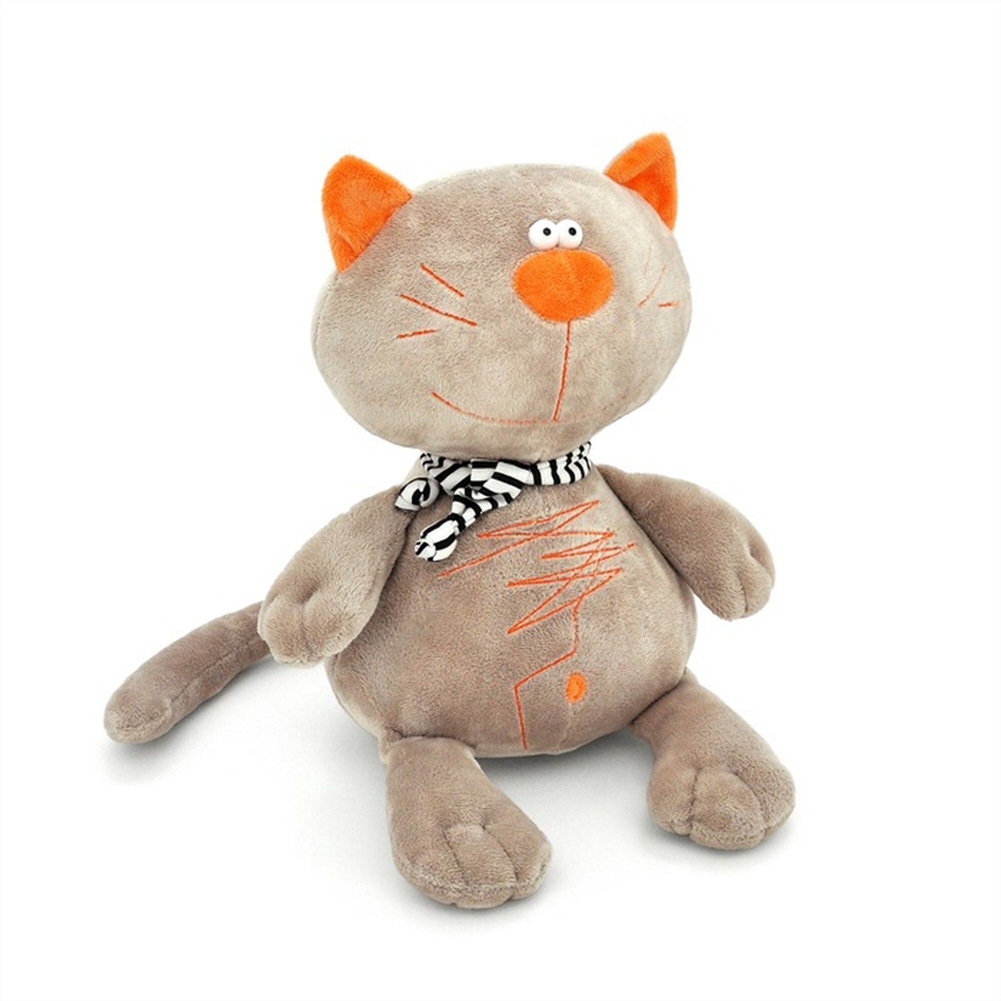 Мягкая игрушка Orange Toys "Кот Батон", размер 20 см, цвет серый
