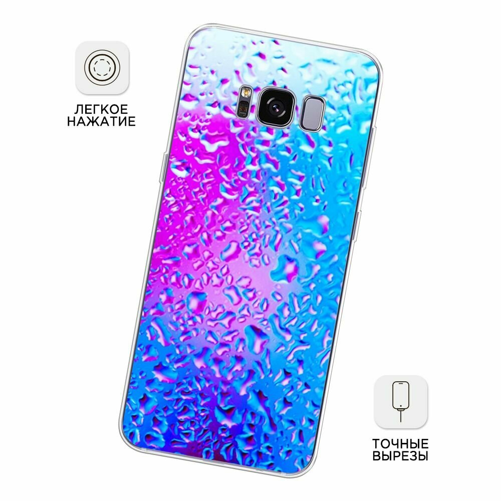 Чехол на Samsung Galaxy S8 + / Самсунг Галакси С8 Плюс с принтом "Капли на стекле" — фото 1