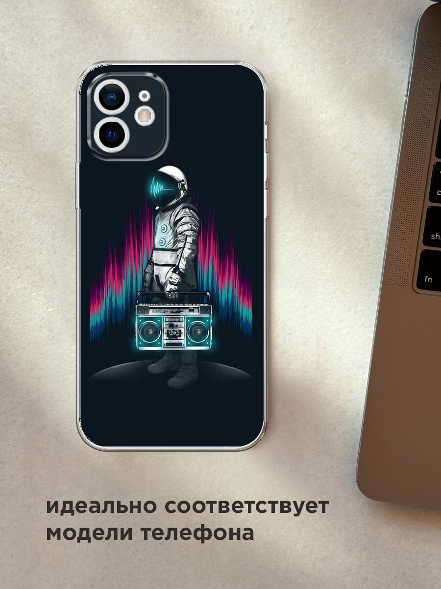 Чехол на Apple iPhone 12 mini / Айфон 12 Мини с принтом "Космическая вечеринка" — фото 1