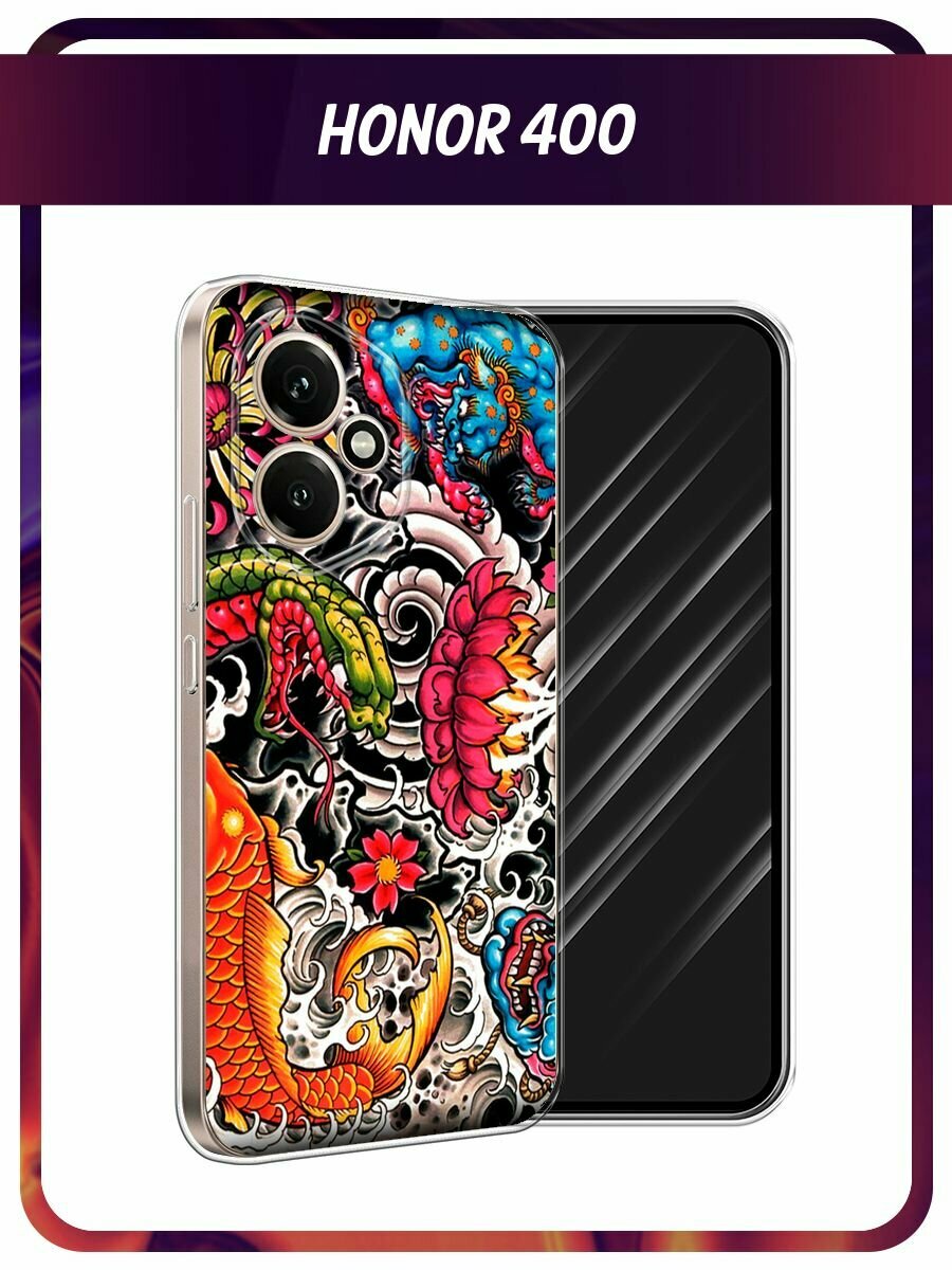 Чехол на Honor 400 / Хонор 400 с принтом "Японское искусство"