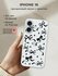 Чехол на Apple iPhone 16 / Айфон 16 с принтом "Милые чёрные бантики 4"