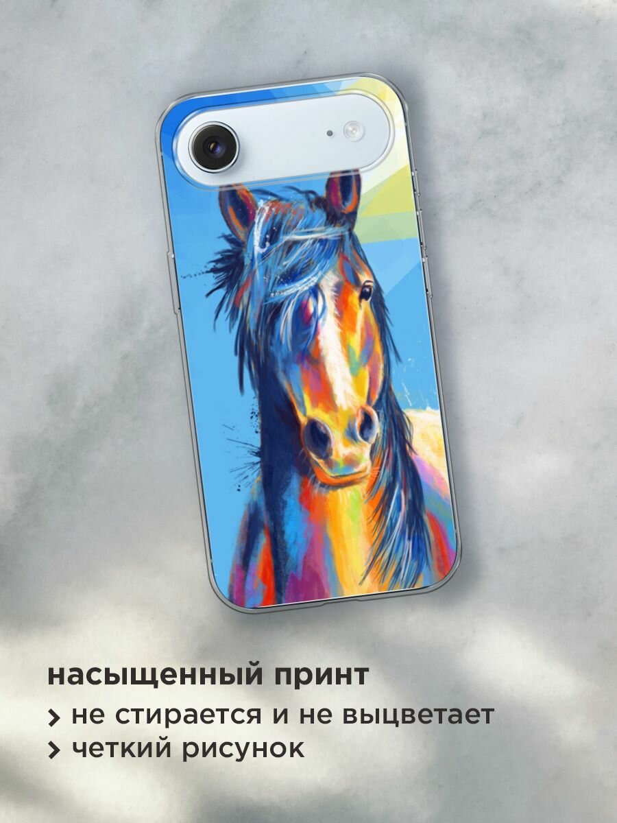 Чехол на Apple iPhone Air / Айфон Айр с принтом "Лошадь арт 3" — фото 1