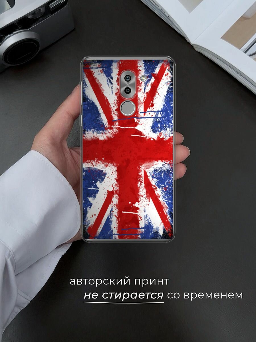 Чехол на Honor 6X / Хонор 6Х с принтом "Флаг Великобритании 2" — фото 1