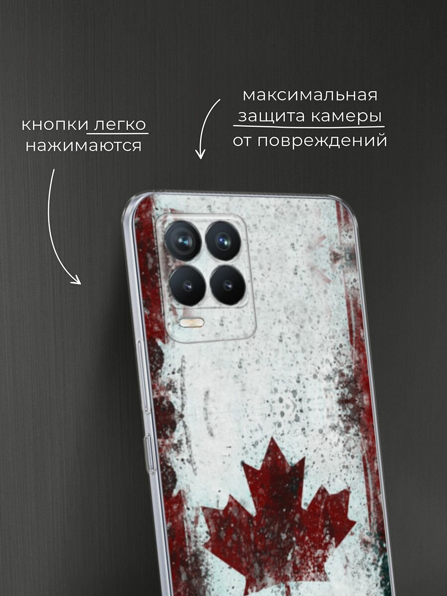 Силиконовый чехол на Realme 8/8 Pro / Реалми 8/8 Про с принтом "Канада" — фото 1