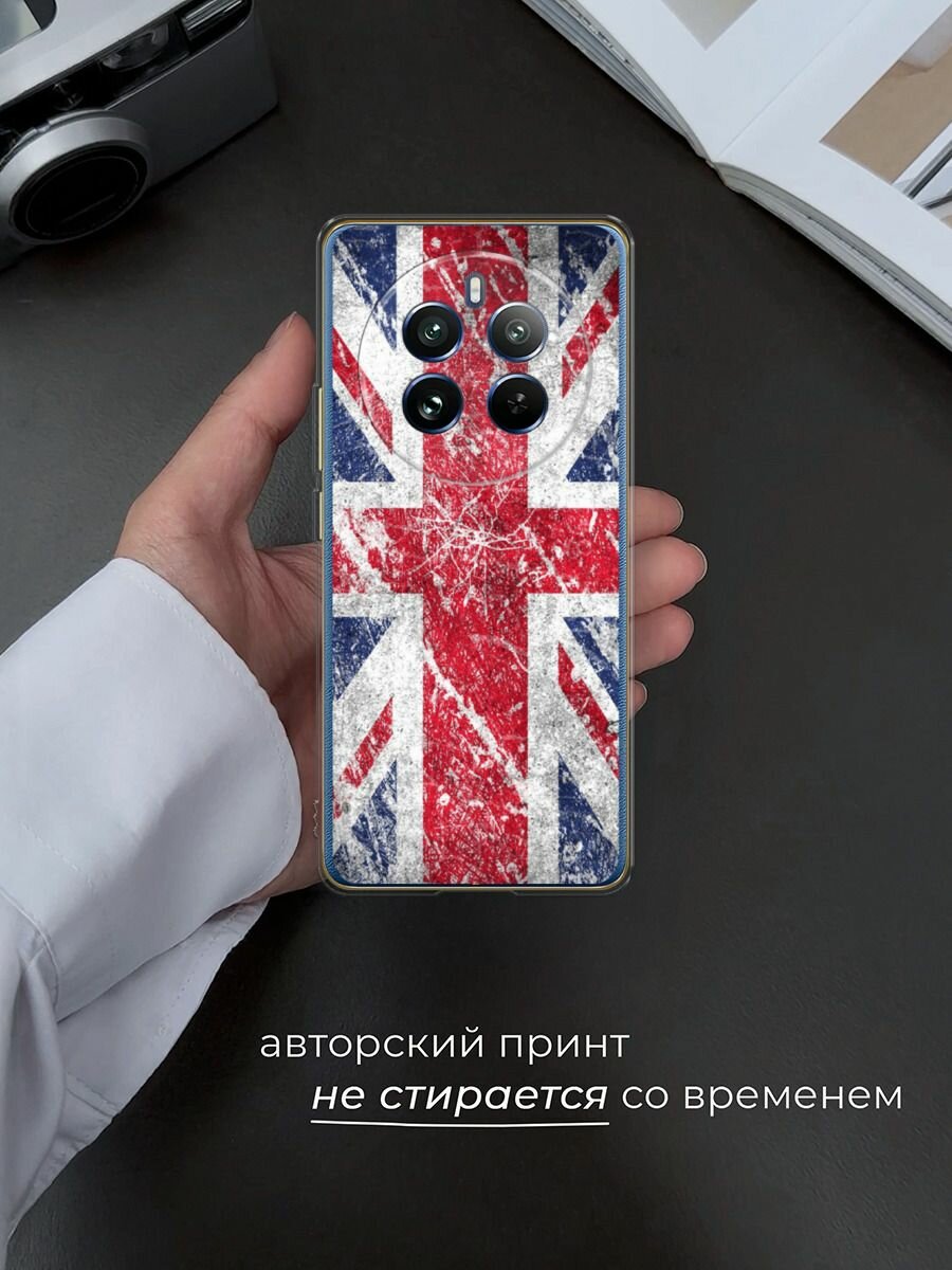 Чехол на Realme 12 Pro / Реалми 12 Про с принтом "Флаг британский" — фото 1