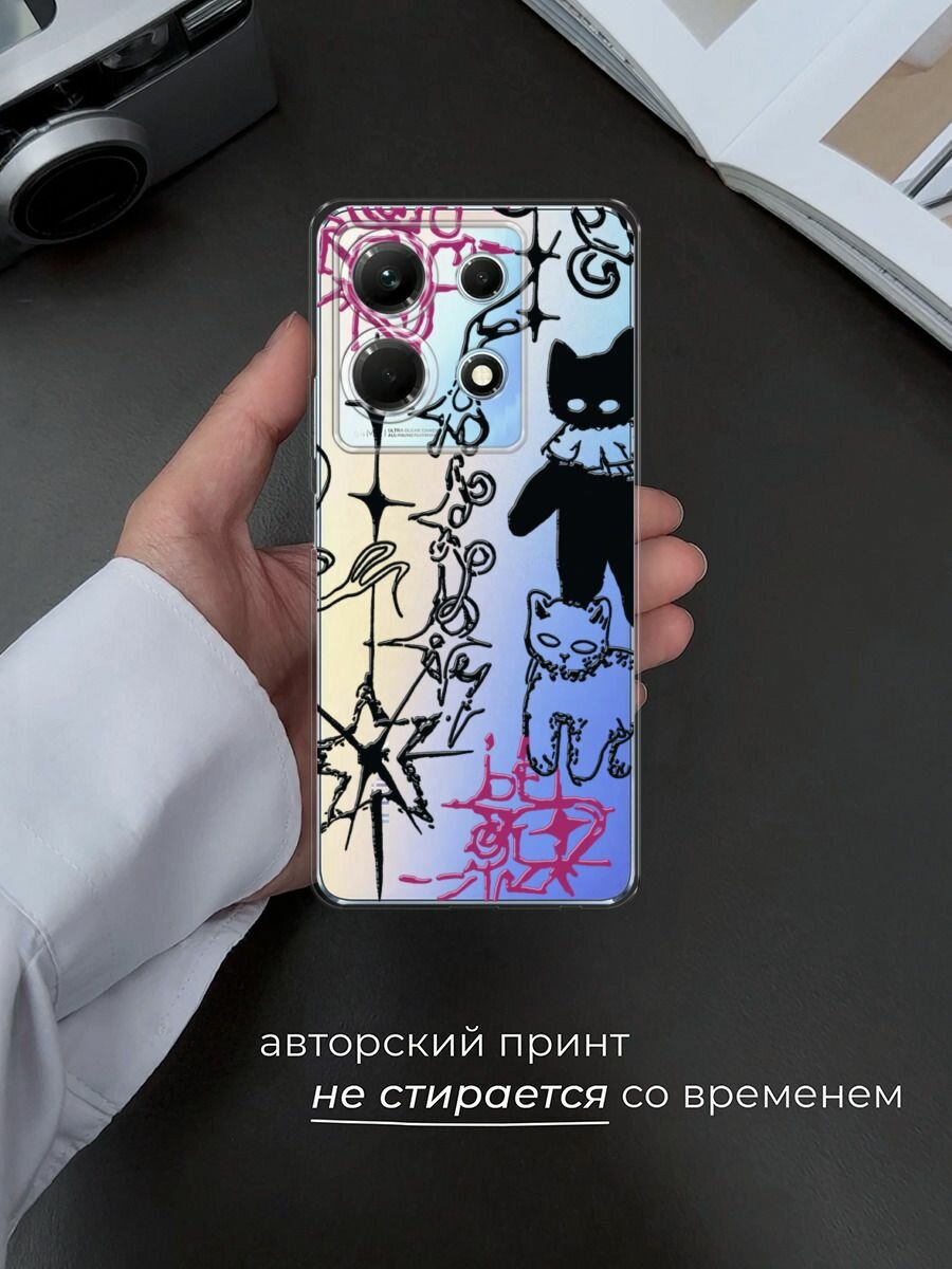 Чехол на Infinix Note 30 4G / Инфиникс Нот 30 4G с принтом "Готические котики" — фото 1