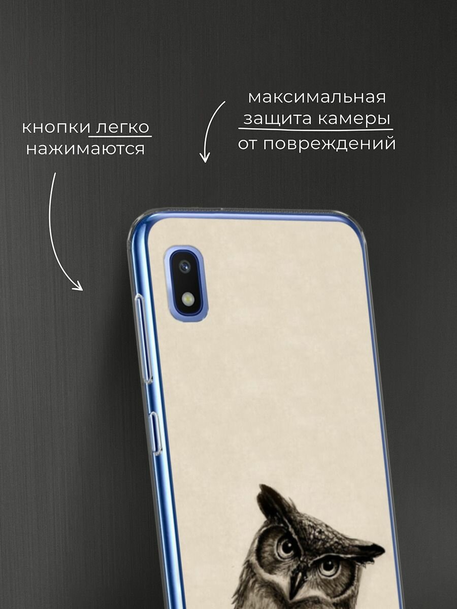 Чехол на Samsung Galaxy A10 / Самсунг Галакси А10 с принтом "Сова" — фото 1