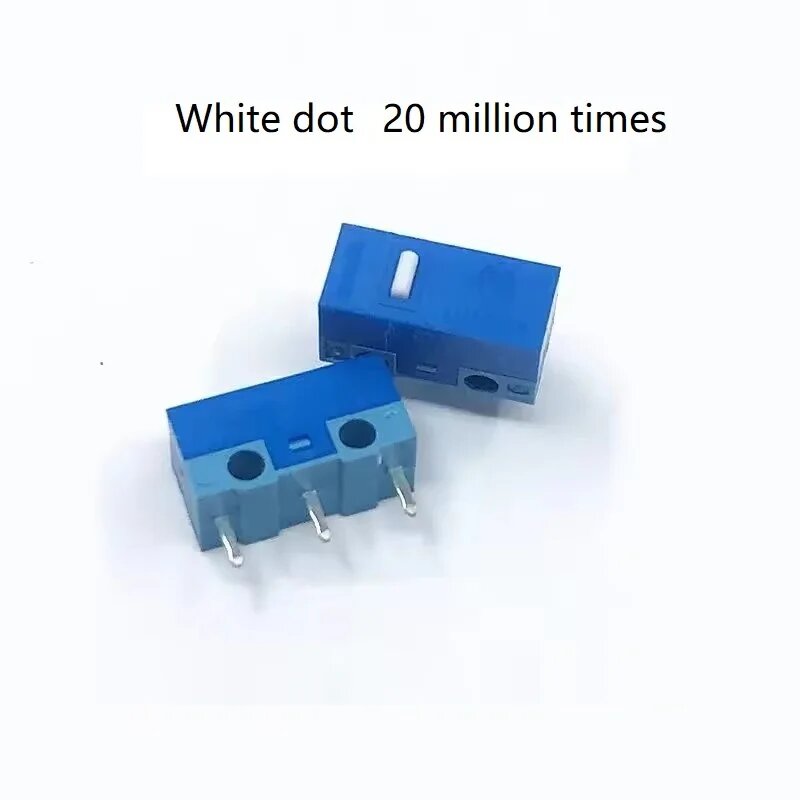 HUANO Красный микропереключатель для мыши 3-контактный white dot blue shell