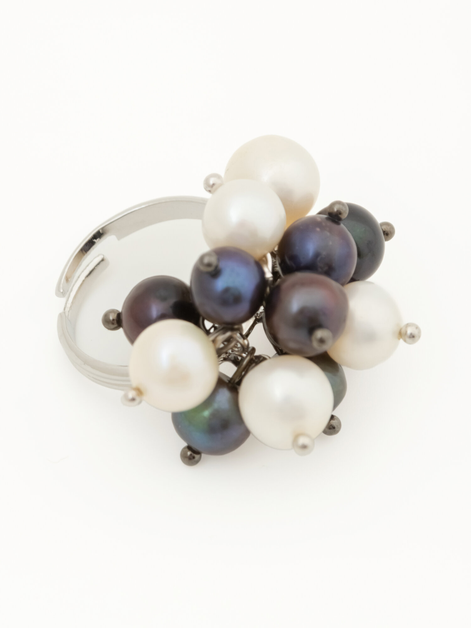 Кольцо-кулон, жемчуг пресноводный культивированный