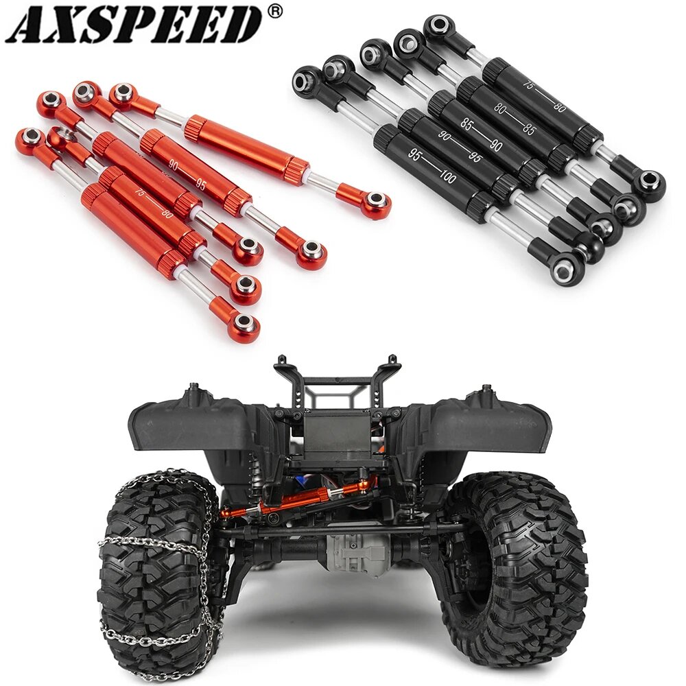 AXSPEED Металлические стержни рулевого управления 2шт, 90-95mm Black, 1/10 RC Crawler