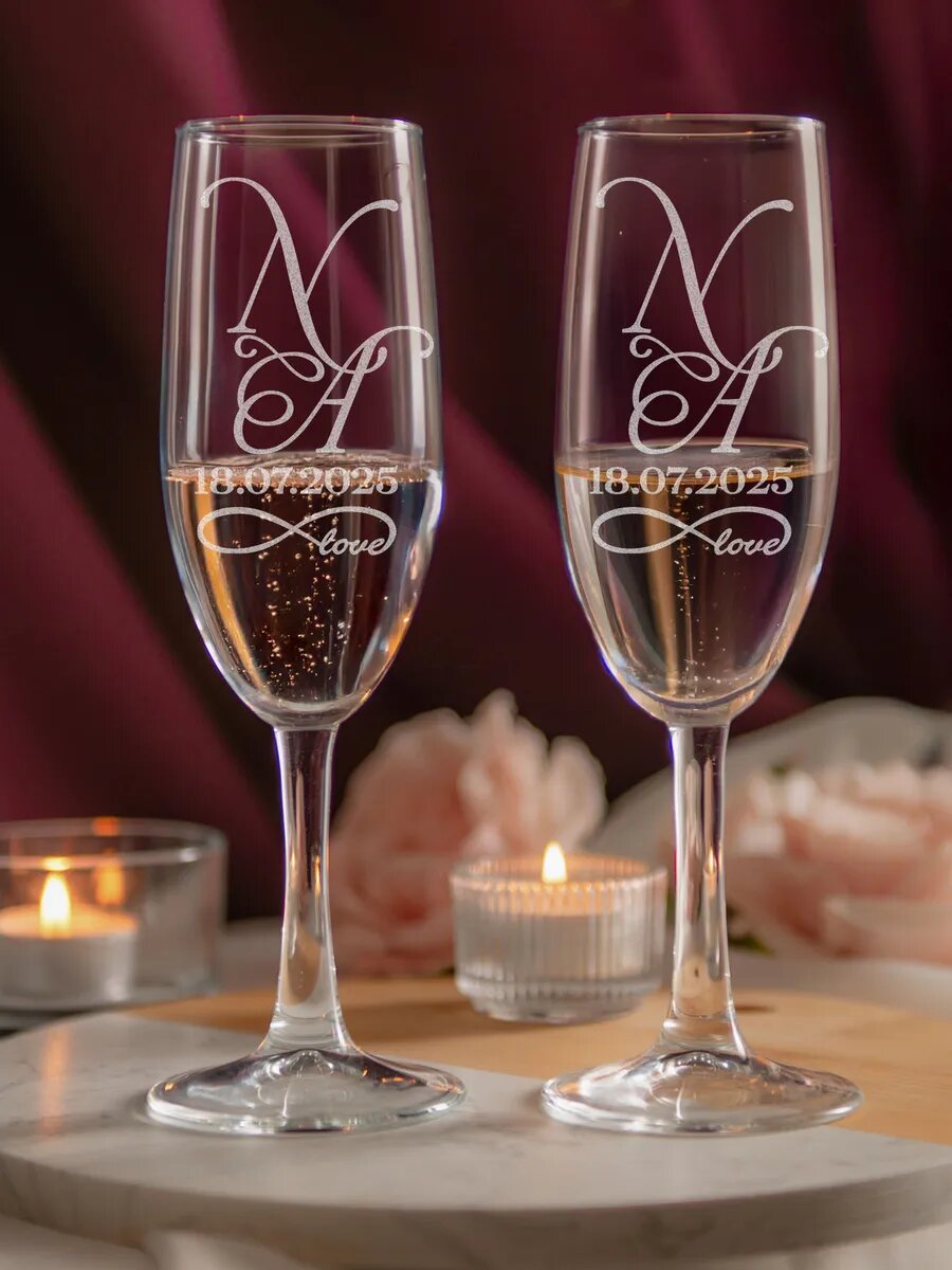 Бокалы для шампанского Н и А