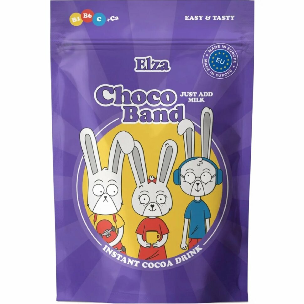 Какао Choco Bandс ELZA витаминами и кальцием растворимый 200г, 2347356