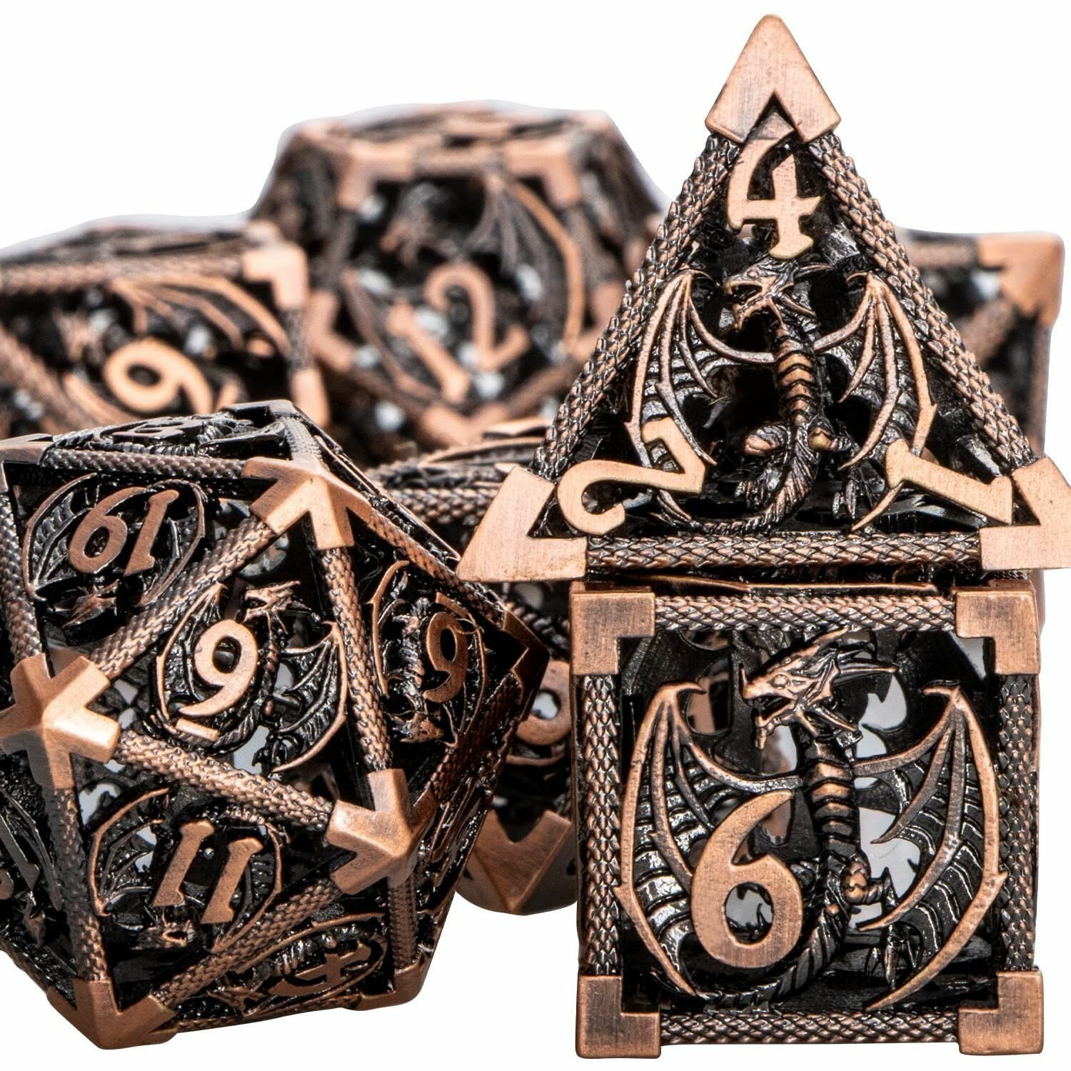 Кубики для DnD (ДнД) 7 шт Металлические , Кости игральные Дайсы, Классический набор дайсов Dungeons & DragonsРолевая игра , Pathfinder, настольные игры