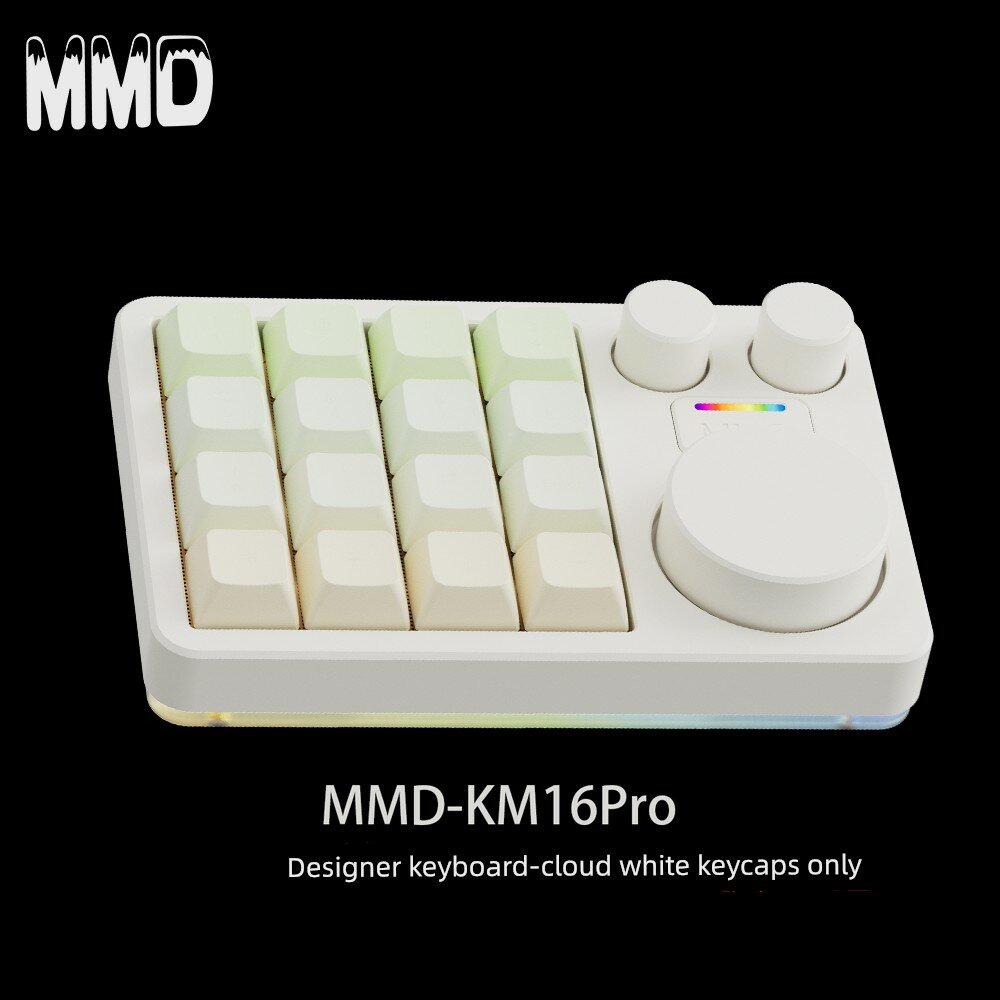 Компактная алюминиевая клавиатура MMD KM16Pro с тремя режимами работы, тремя регуляторами и дизайнерскими механическими