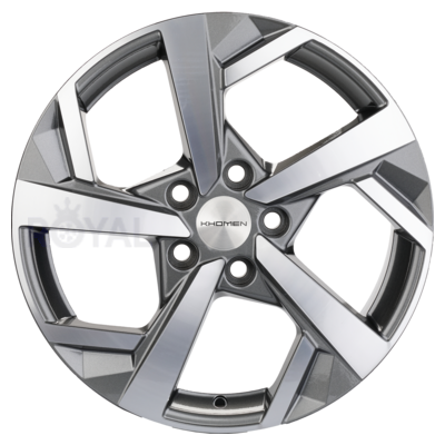 Литой колесный диск Khomen Wheels KHW1712 (CX-5/i40/X-Trail) 7x17/5x114,3 ET45 D67,1 Gray-FP
